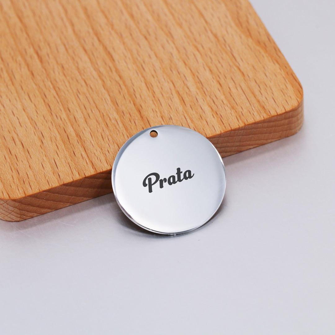 Colar com Pingente Redondo 20mm Personalizado em Aço Inox Premium – Milie